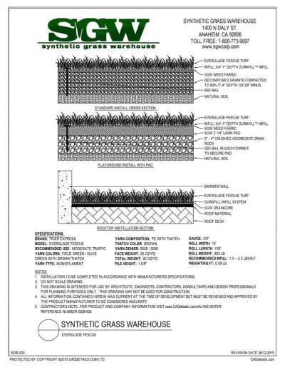 CAD Details | Synthetic Grass Warehouse